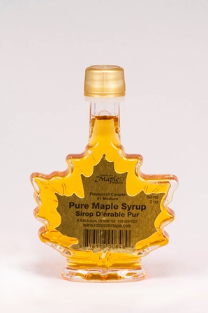 Glass Maple Leaf Maple Syrup by Robinson's 50ml - Greaves Jams and ...